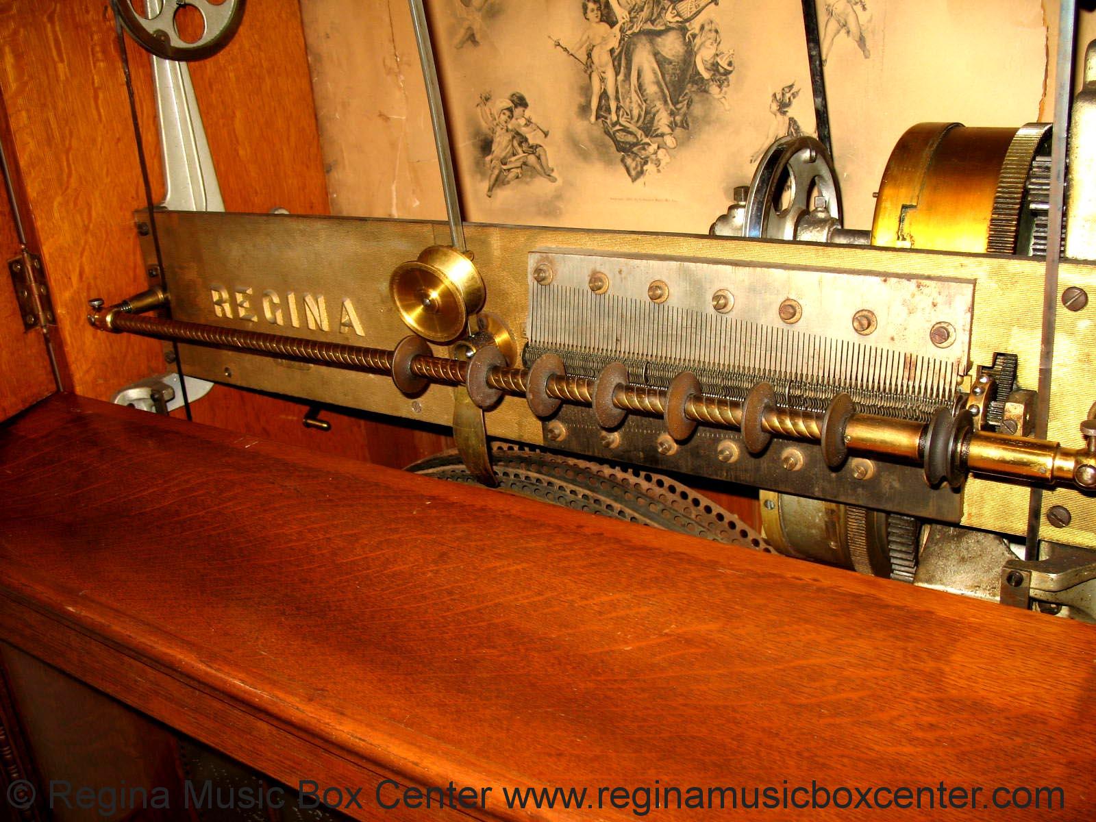 Regina Music Box Center: OAK REGINA ORCHESTRAL 27\" AUTOMATIC CHANGER ...